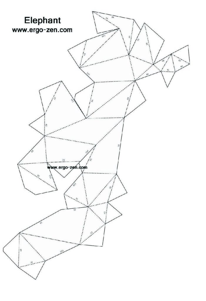 Papercraft elephant gratuit – Ergo-zen